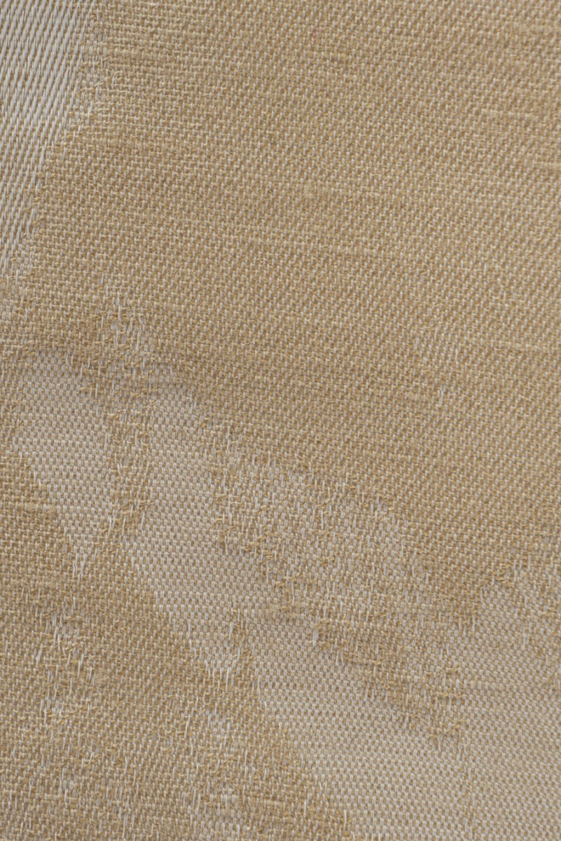 Jacquard fabric - beige in flowers