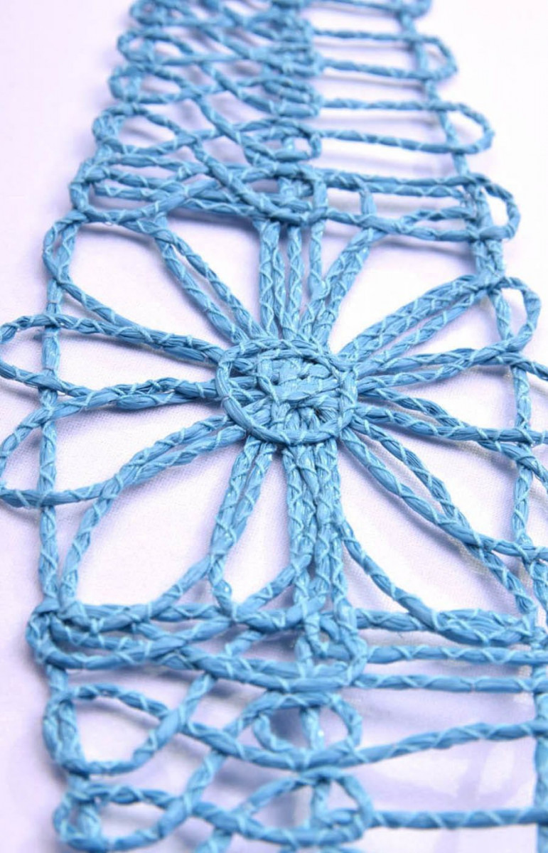Raffia tape blue